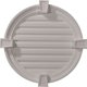 22"W x 22"H x 2 1/8"P, Round Gable Vent with Keystones, Non-Functional ...