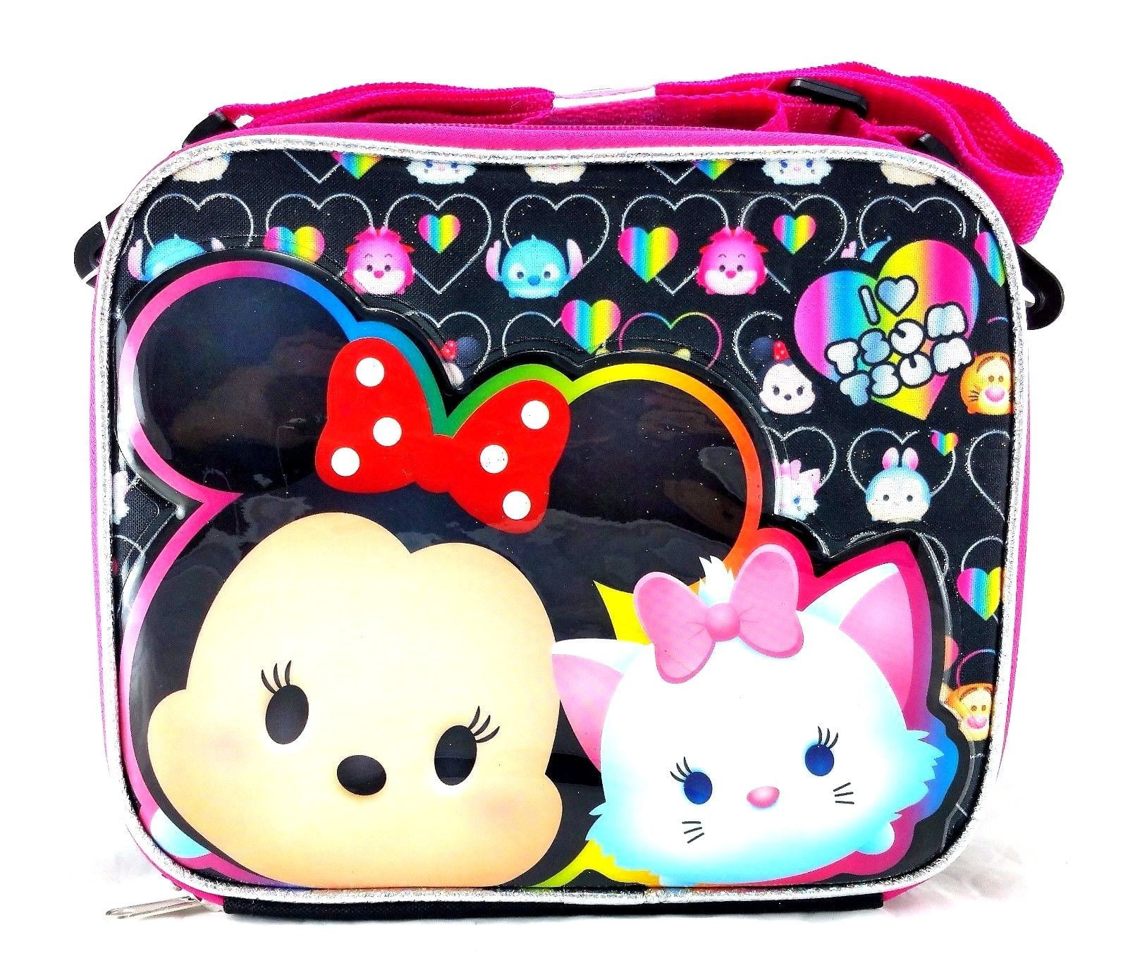 Disney Tsum Tsum Minnie Mouse and Marie Cat Pink and Black Insulated ...