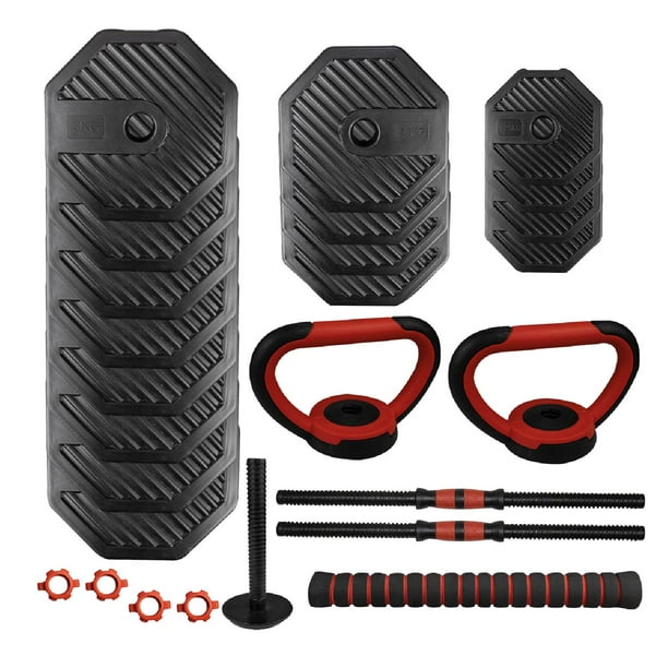Set de Mancuernas KingSports 41 Kgs Pesas Multiusos Ajustables 4 En 1 ...