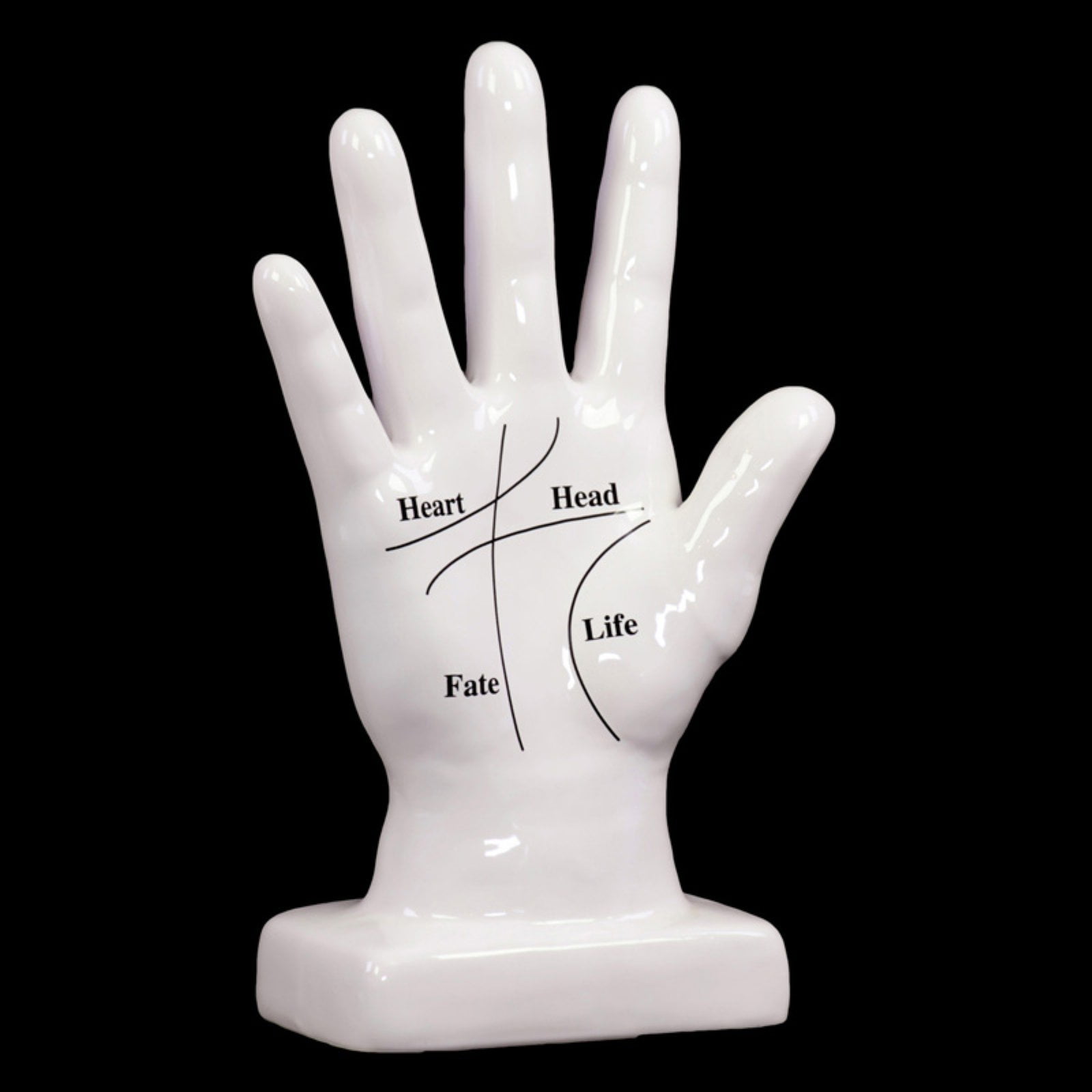 Urban Trends Collection: Ceramic Hand Sculpture, Gloss Finish, White ...