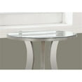 Pemberly Row Contemporary Metal and Glass End Table in Silver - Walmart.com