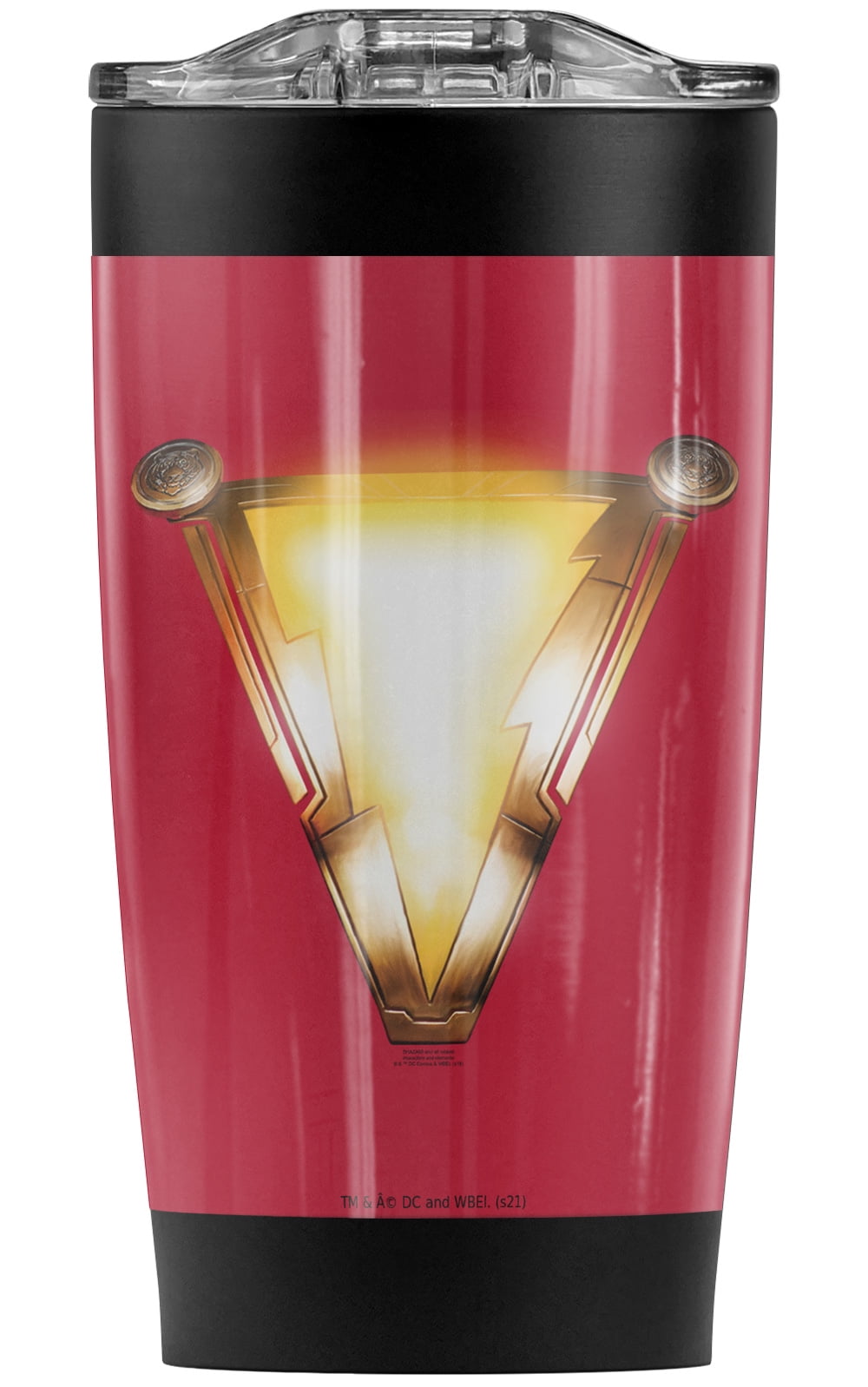 Shazam! Movie Chest Bolt Stainless Steel Tumbler 20 oz Coffee Travel ...