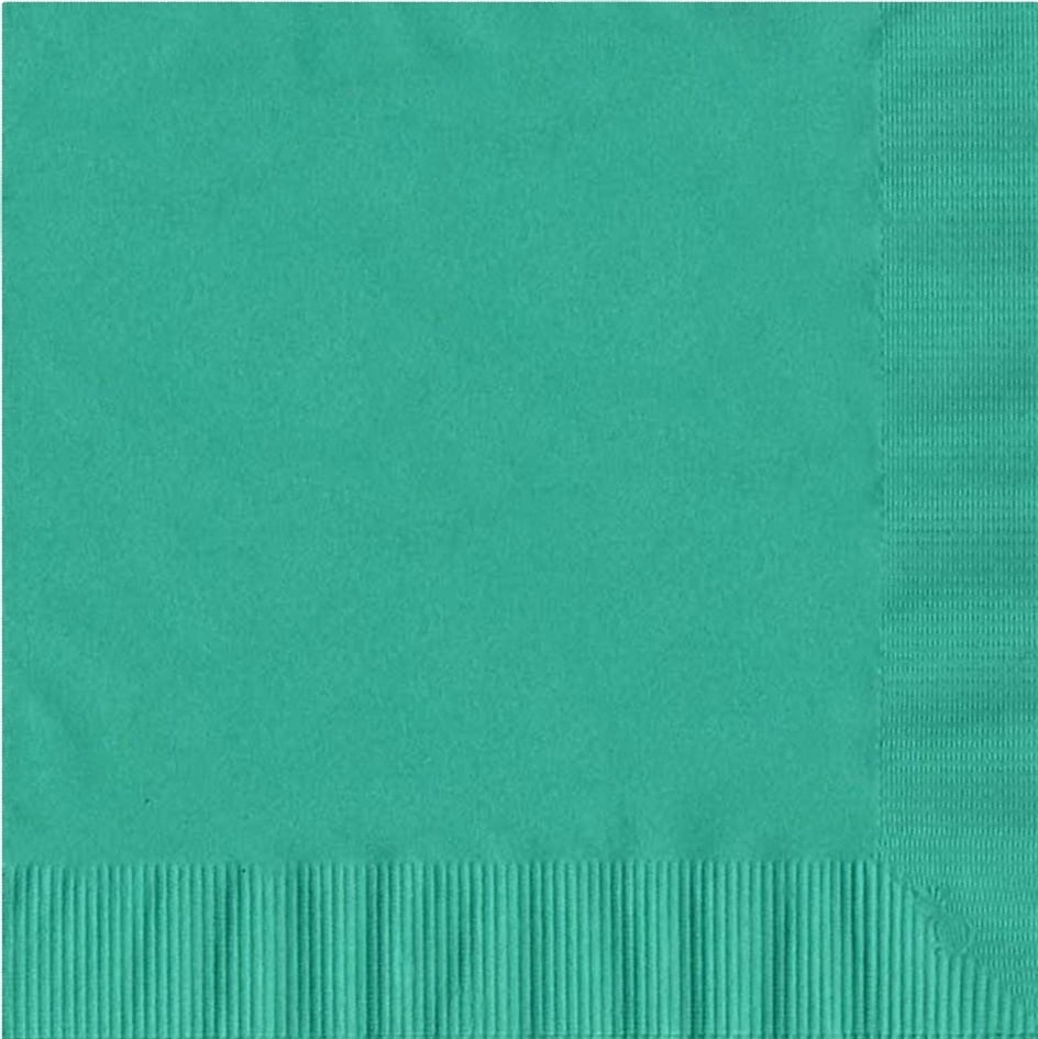 50 Plain Solid Colors Luncheon Dinner Napkins Paper - Teal - Walmart.com