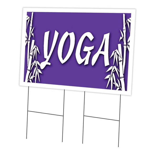 SignMission C-2436-DS-Yoga 24 x 36 in. Yoga Yard Sign & Stake - Walmart.com
