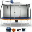Bounce Pro 14ft Trampoline And Enclosure With Basketball Hoop, Blue ...