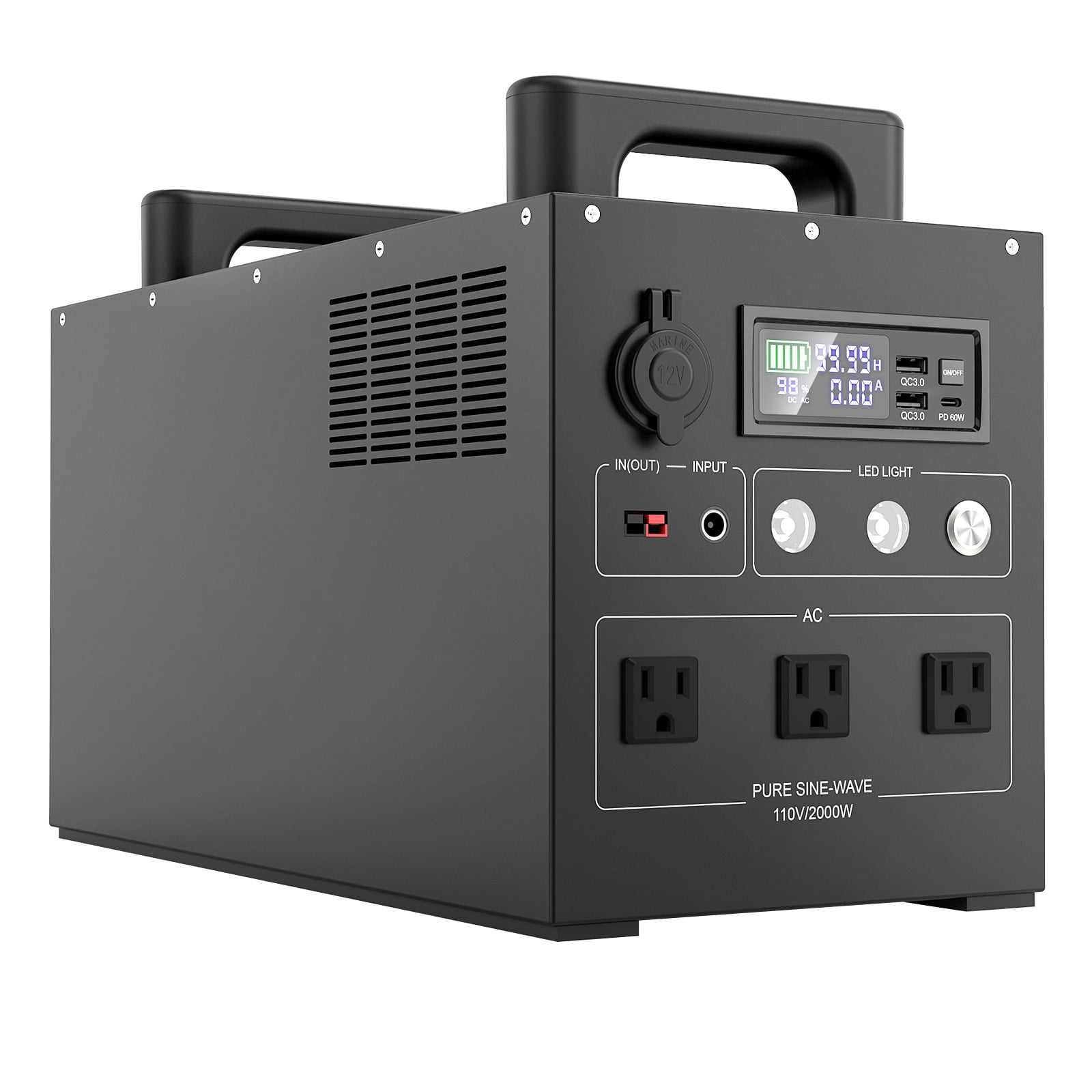 Nexpow Portable Power Station 2000w 2400wh Lifepo4 Lithium Battery Pack