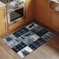 Area Rug Stitching Plaid Tree Deer Rectangle Area Rugs Washable Rug for ...