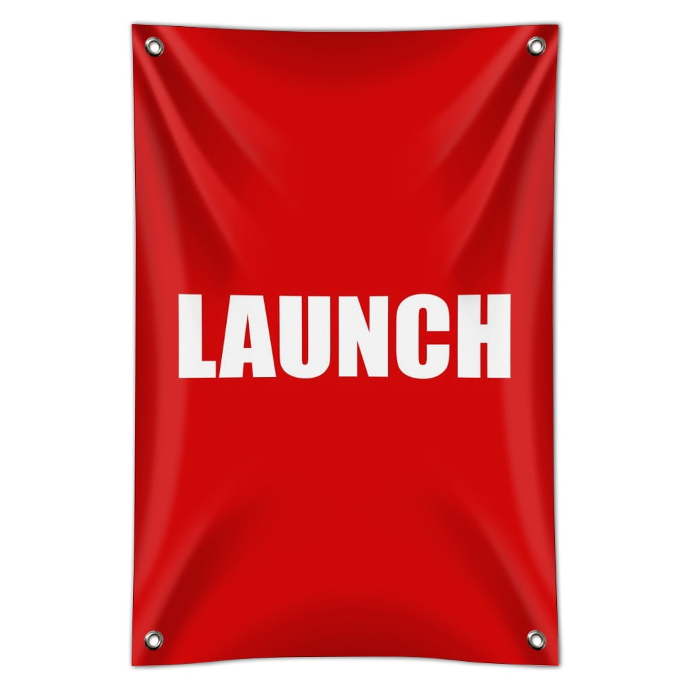 Red Launch Button Design Funny Home Business Office Sign - Walmart.com