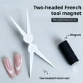 Cat Eye Nail Magnet for Nails, Double-Ended French Manicure Magnet Tool ...