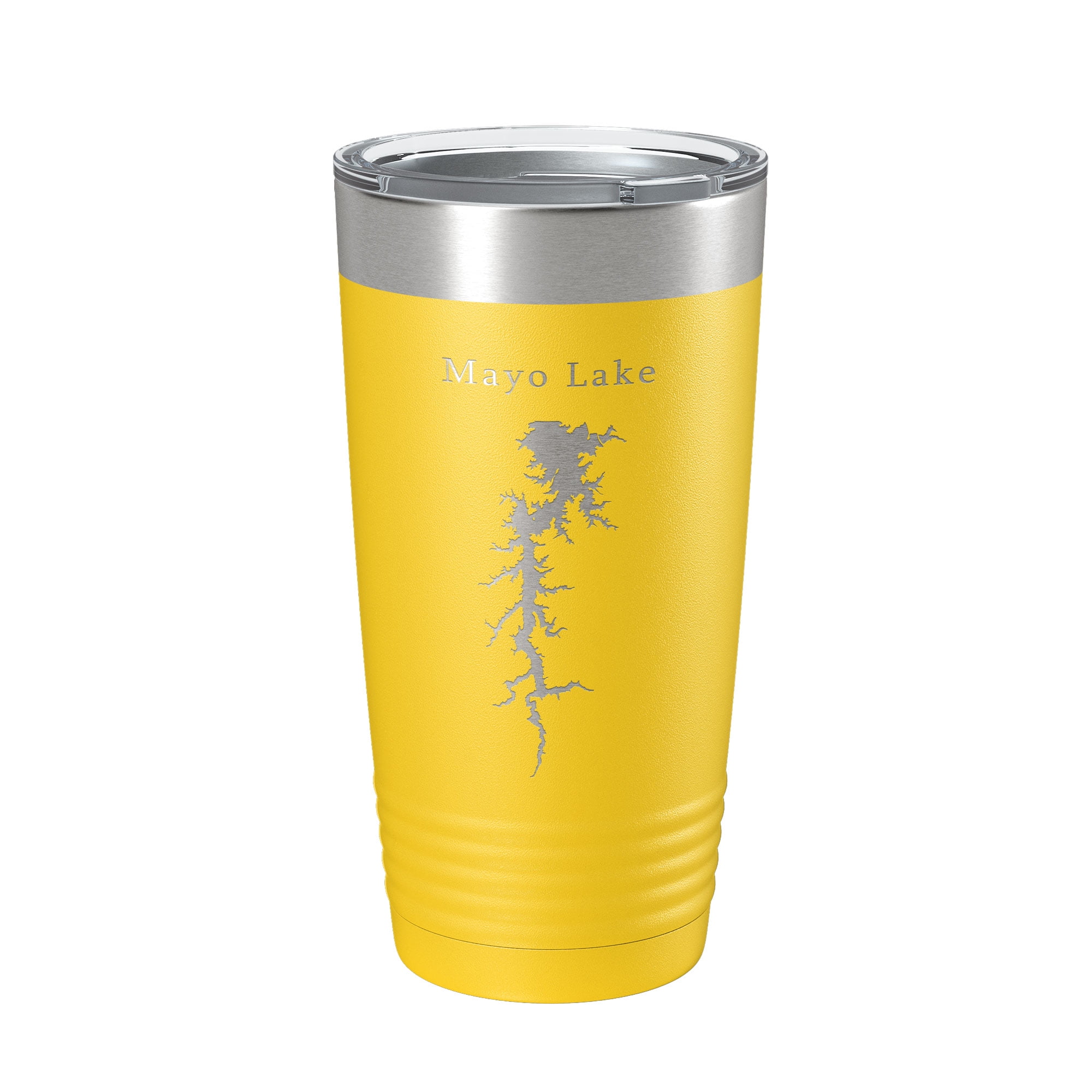 Mayo Lake Map Tumbler Travel Mug Insulated Laser Engraved Coffee Cup ...