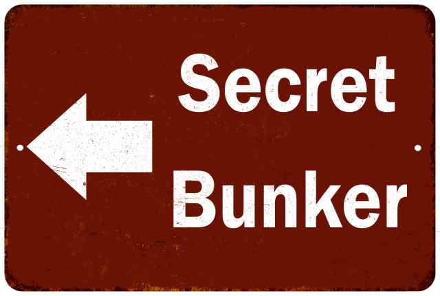 Secret Bunker Vintage Look Chic Distressed 8x12 Metal Sign 208120020124 ...