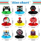 9 Pieces Video Game Honeycomb Centerpieces 3D Video Game Party ...
