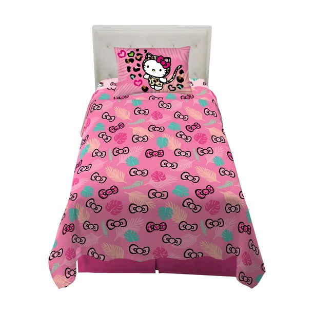 Hello Kitty Kids Twin Sheet Set, Pink, Sanrio - Walmart.com