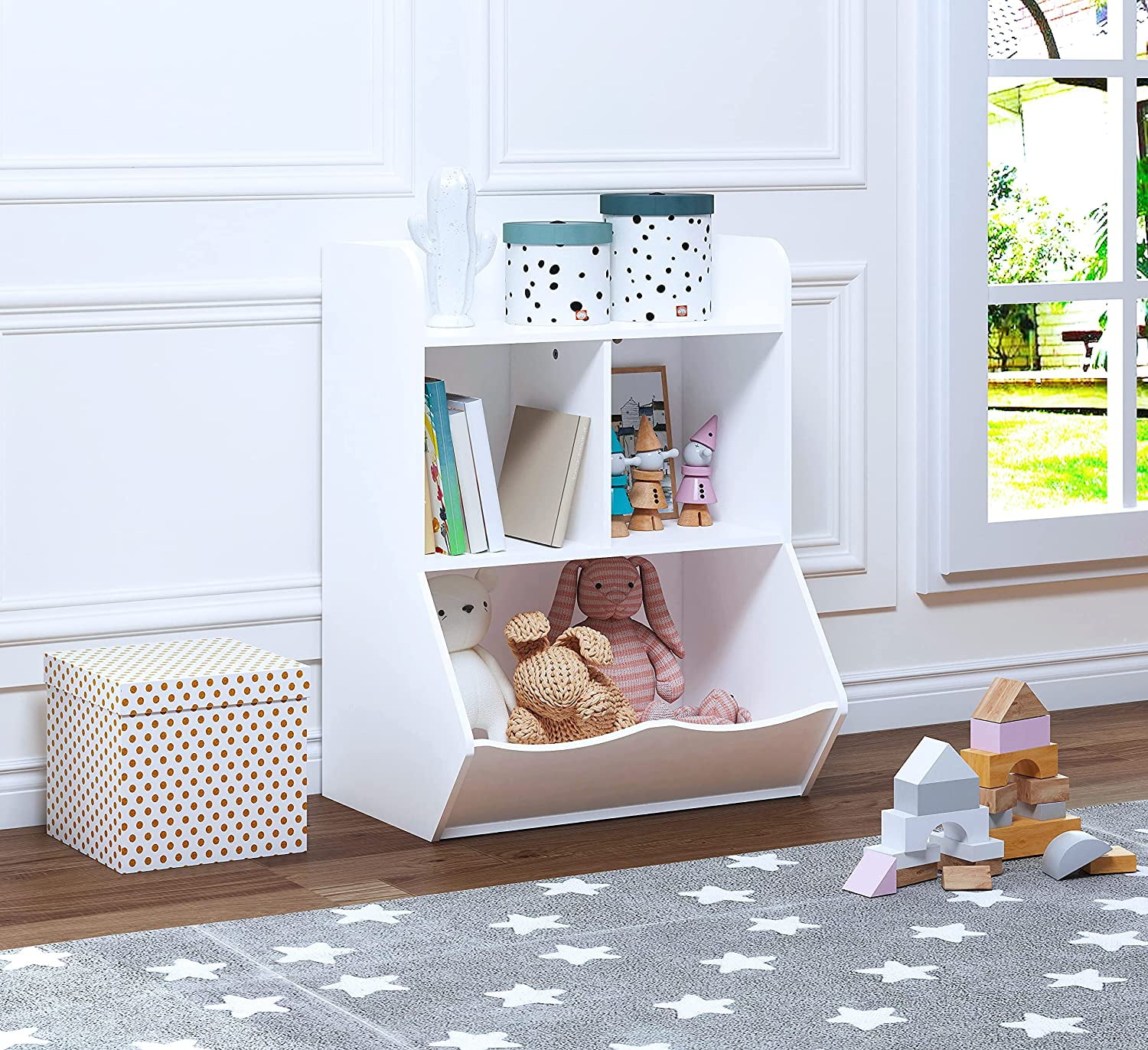 UTEX Toy Storage Organizer, 40" Kids Toy Storage Cubby with Bins,Toy ...
