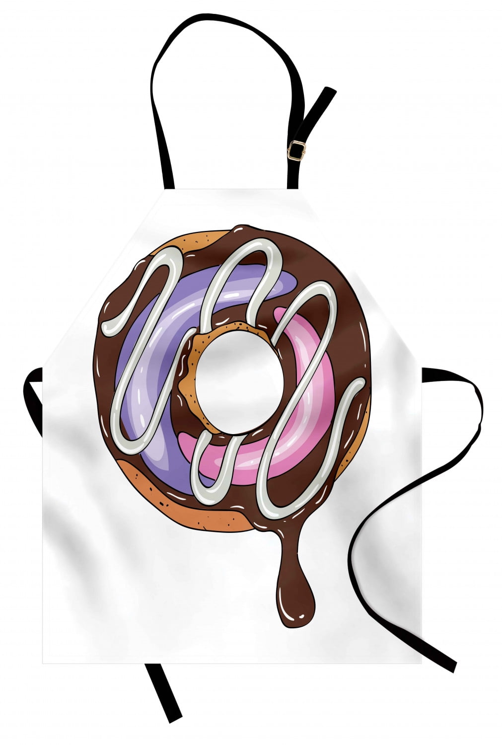 Desert Apron, Digital Illustration of a Glazed Doughnut Traditional ...