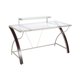 Realspace® Axley 55"W Glass Computer Desk, Cherry/Silver - Walmart.com