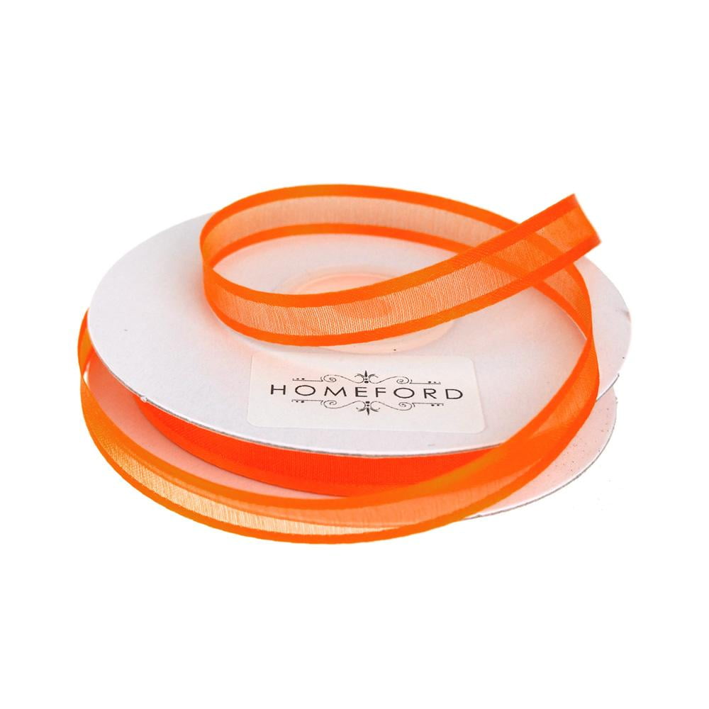 Satin Edge Sheer Organza Ribbon, 3/8-inch, 25-yard, Orange - Walmart.com
