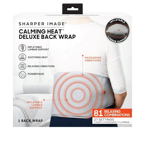 Calming Heat Back Wrap Deluxe by Sharper Image- Electric Back Heating ...