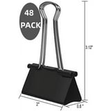 Extra Large Binder Clips 2 inch Jumbo Binder Clips 24 Pack Big Metal ...