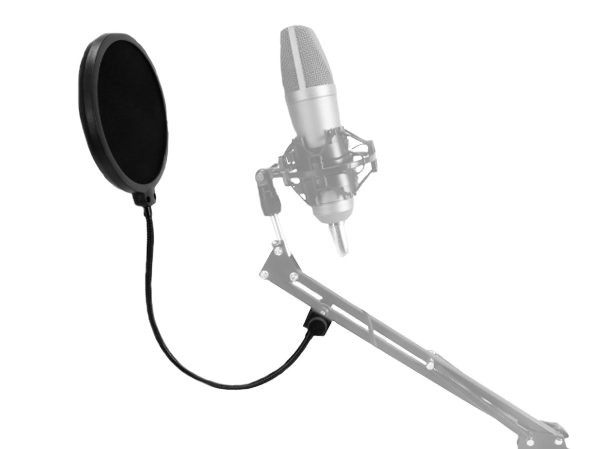 Buy Technical Pro 6'' Stand Clamp on Microphone Pop Filter Studio Mic ...