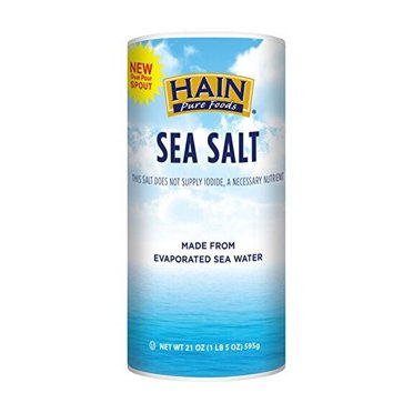 (8 Pack) Hain Pure Foods Iodized Sea Salt, 21 Oz - Walmart.com