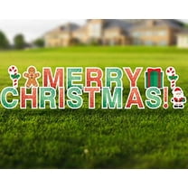 Vispronet Merry Christmas Decoration Yard Sign with Stakes – Each ...