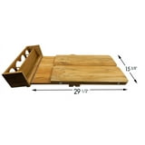 SeaTeak Cockpit Table with Folding Leaves and Four Drink Holder ...