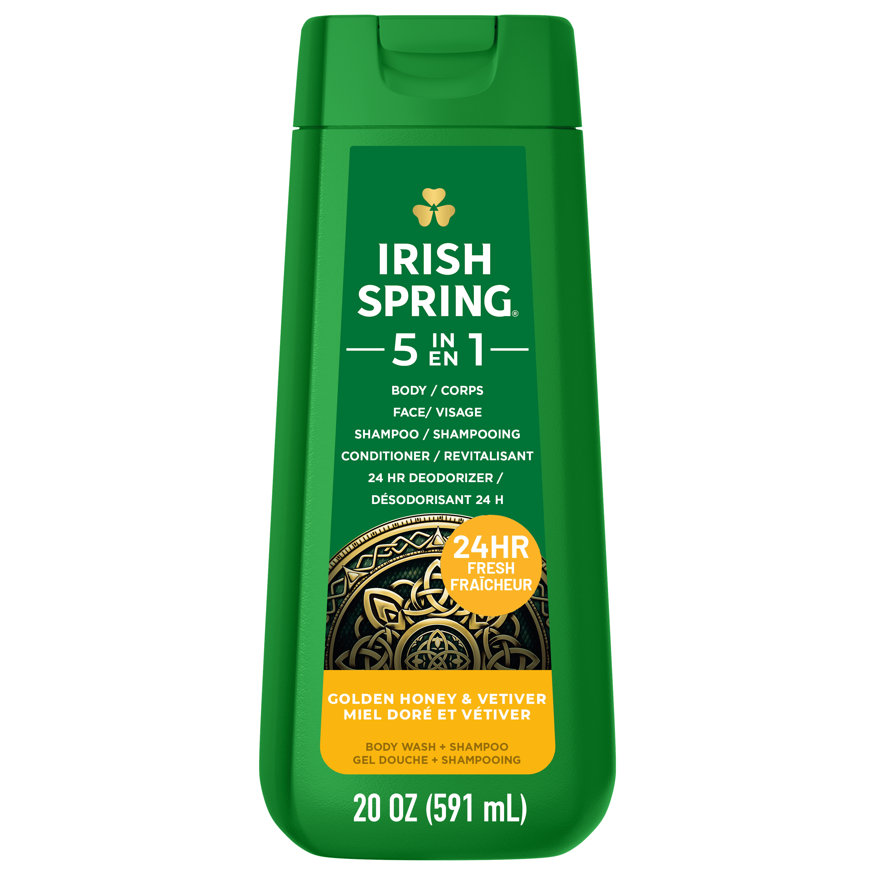 Irish Spring 5 in 1 Moisturizing Body Wash, Golden Honey & Vetiver ...