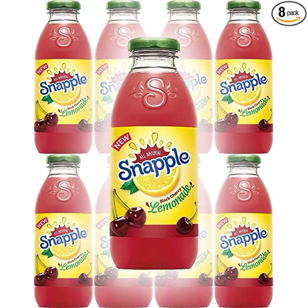 Snapple Black Cherry Lemonade, All Natural, 16 Fl Oz (Pack of 8, Total ...