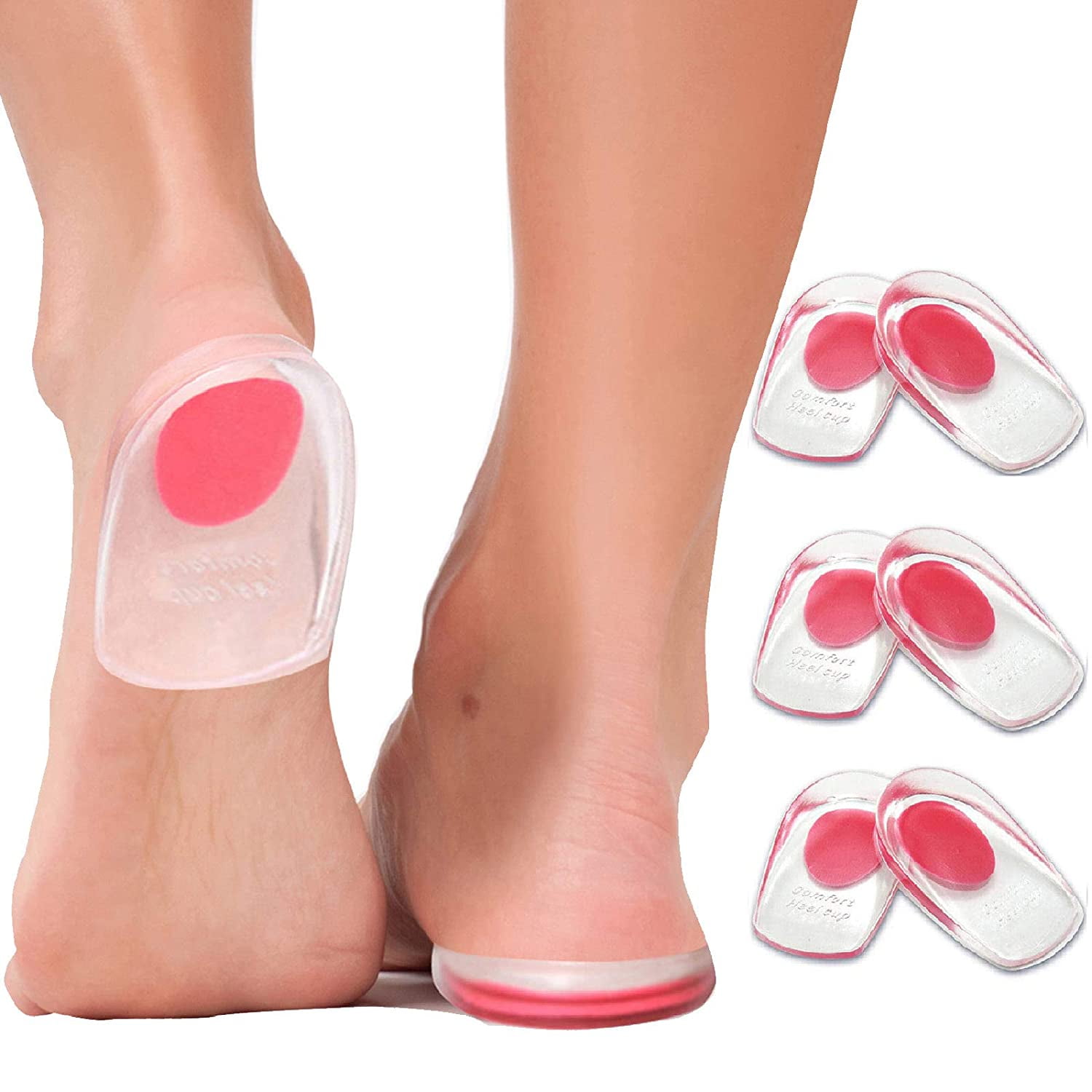 Click here for Nieqiuyun 6 Pair Of Gel Heel Cups Plantar Fasciiti... prices