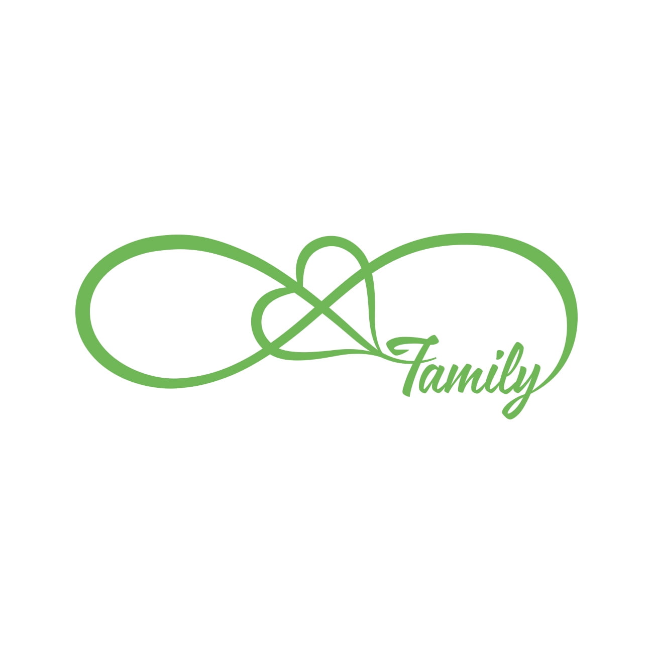 Family Love Heart Infinity Forever Symbol Sticker Decal Die Cut - Self ...