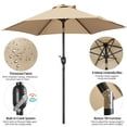 7.5FT Patio Umbrella Outdoor with Heavy Duty Base Included, Table ...