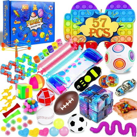 HTCM 57 Pack Fidget Figetget Figet Sensory Toy Box Set Pop Popping ...