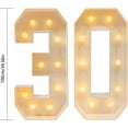 Warm White LED Light Up Numbers 30, 39.4" Large Number Sign for 30th ...