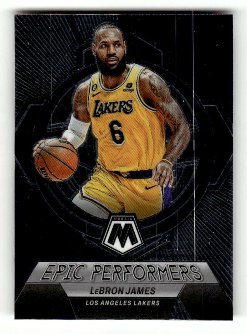 2022-23 Panini Mosaic Epic Performers #6 LeBron James Los Angeles ...