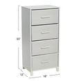 Household Essentials Dresser Tower Chest of Drawers Scandinavian White ...