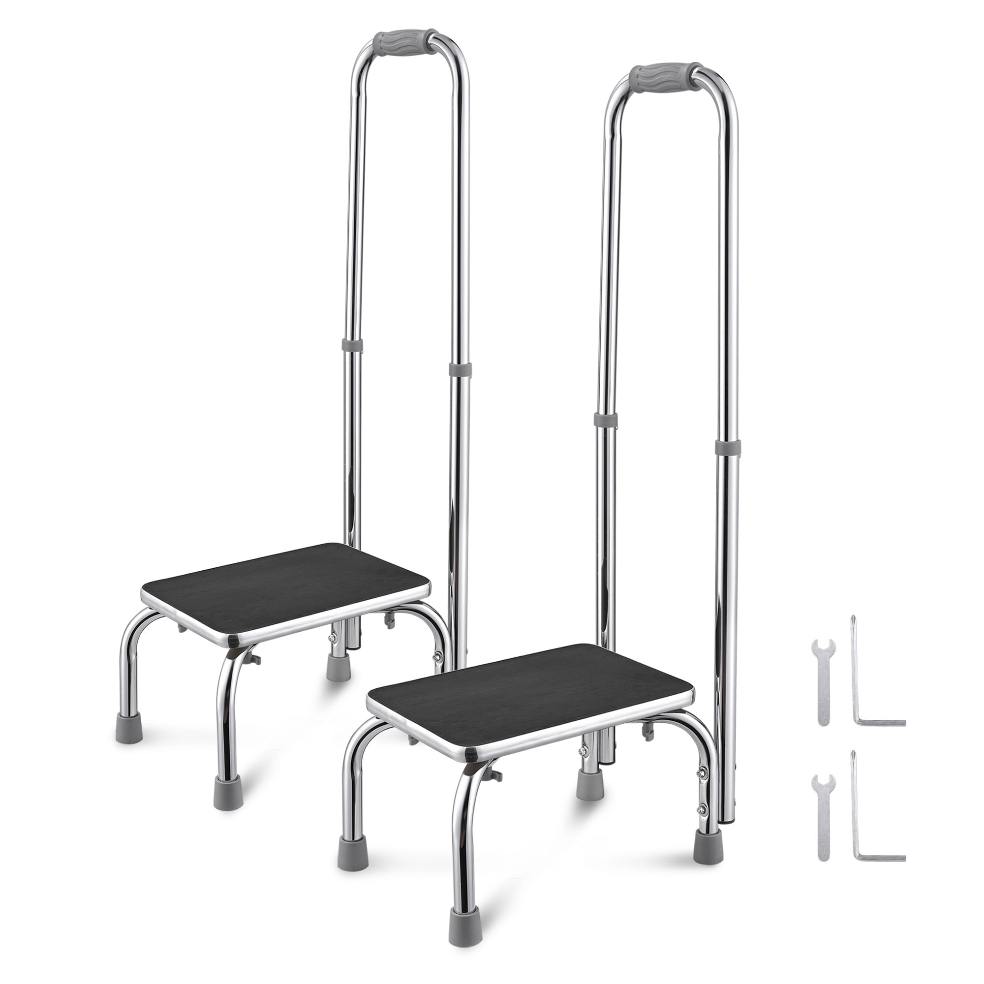 Medical Step Stool Non-Skid Steel Footstool with Handle for Seniors ...