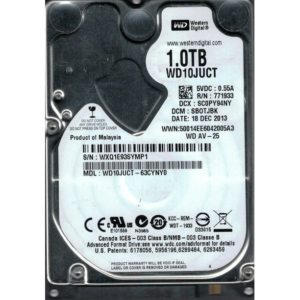 WD10JUCT-63CYNY0 DCM: SBOTJBK WXQ1E Western Digital 1TB - Walmart.com