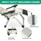 Ficisog Zero Gravity Chair with Side Table, Outdoor Padded Lounge Chair ...