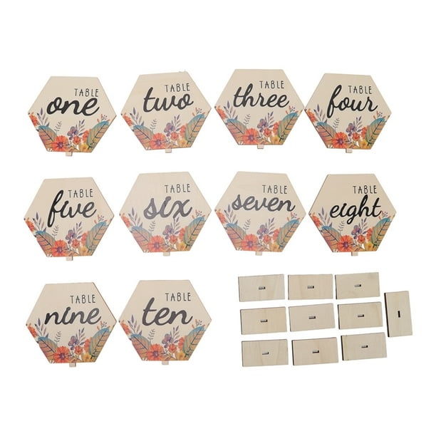 Tarjetas de madera para mesa de números de boda, decoraciones rústicas ...