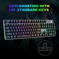 CHONCHOW Full-Size Mechanical Gaming Keyboard with Red Switches, Wired ...