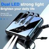 axGear External Power Bank 20000mAh Charger Integrated 4 Cables Mirror ...