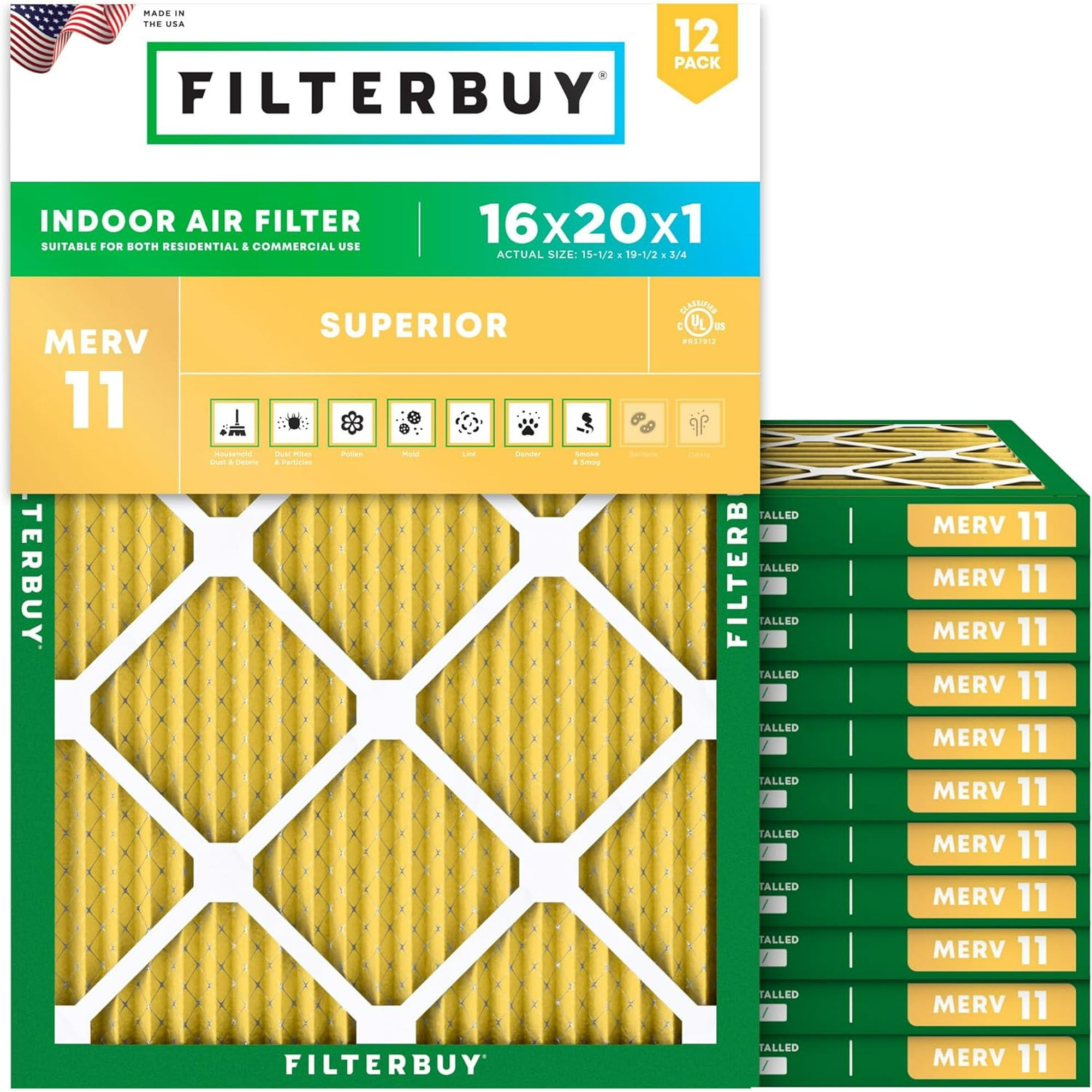 Click here for Filterbuy 16x20x1 Merv 11 (Mpr 1200) Allergen Defe... prices
