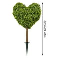 24.41" Easter Heart-Shape Artificial Topiary Garden Stakes Outdoor ...