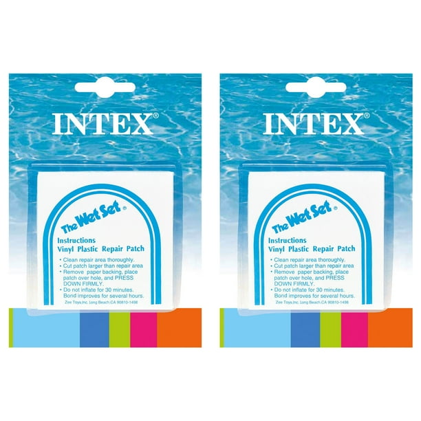 INTEX Wet Set Adhesive Vinyl Plastic Swimming Pool Tube Repair Patch ...