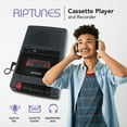 Riptunes Portable Cassette Recorder Player, Tape to USB & MP3 Converter, Built-in Microphone ...