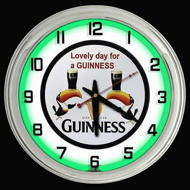 Free Shipping! Busch Retro Neon Wall Clock - Chrome Double Rung for ...