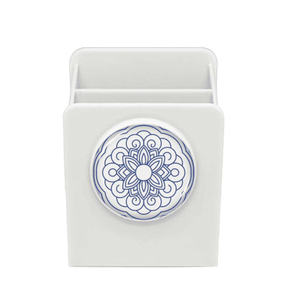 China Chinese Blue Flower Pattern Desk Pencil Holder Cup Pen Organizer ...