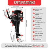 HANGKAI 18HP Outboard Boat Motor with Water Cooling & CDI - Walmart.com