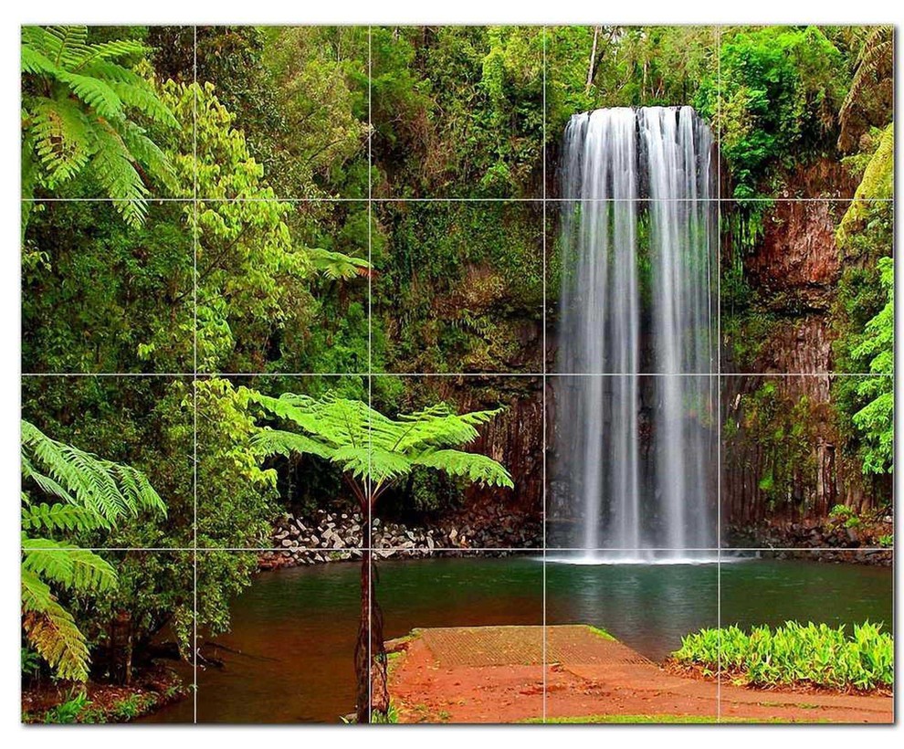 Waterfalls Ceramic Tile Mural Kitchen Backsplash Bathroom Shower ...